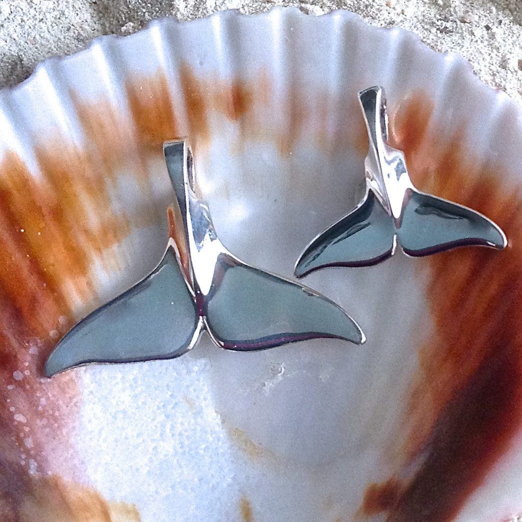 Orca or Killer Whale Tail (Fluke) in Silver or Gold | Custom Tails Jewelry